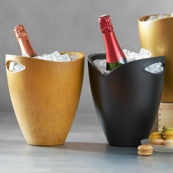 Pulltex Ice Bucket Faux Wood #36442 | IWA Wine Accessories