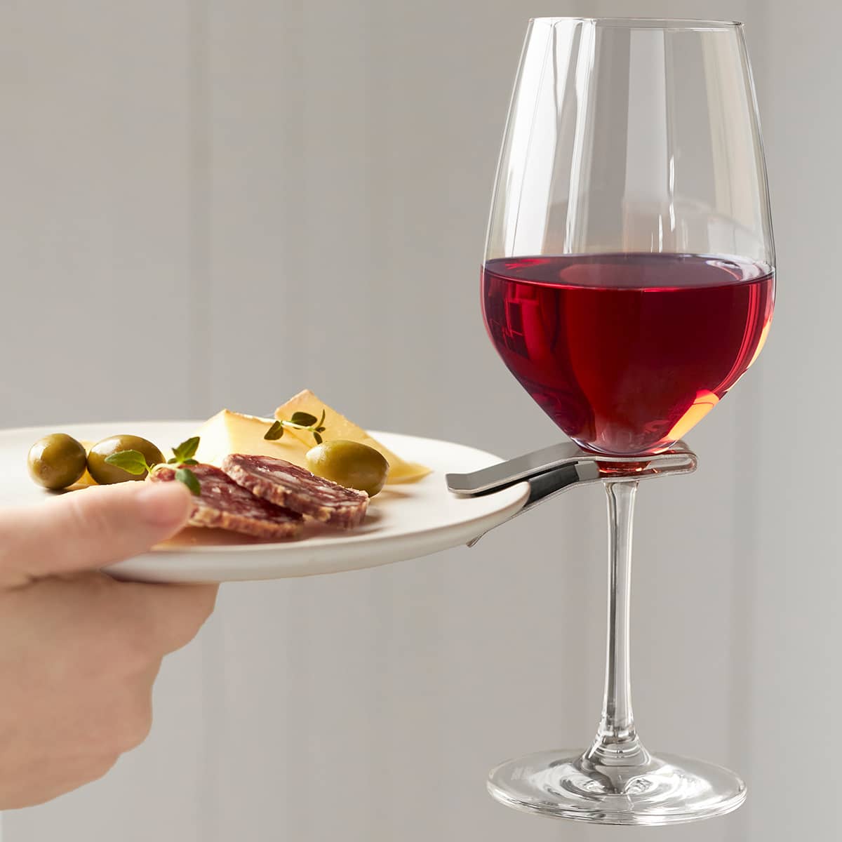 Stemware Plate Clips Stainless #6567 | IWA Wine Accessories